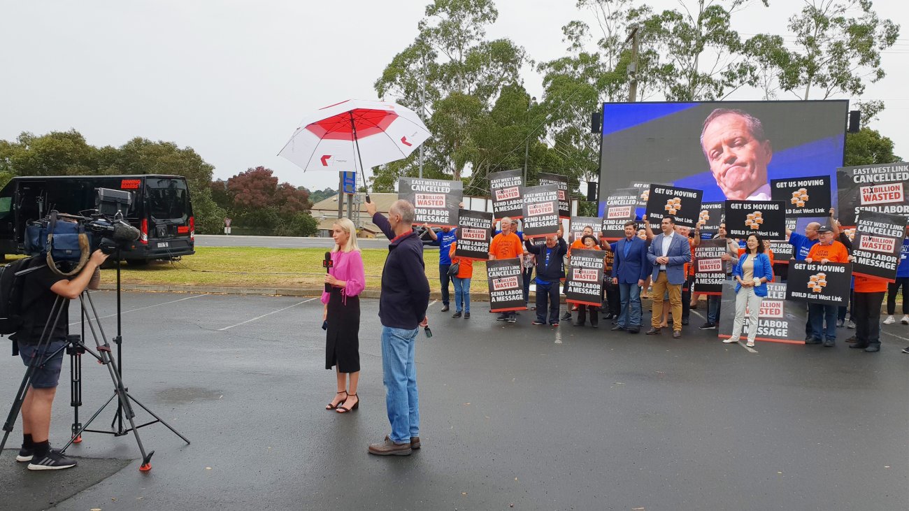 PROTEST DRAWS TV COVERAGE USING DIGITAL SCREEN 15