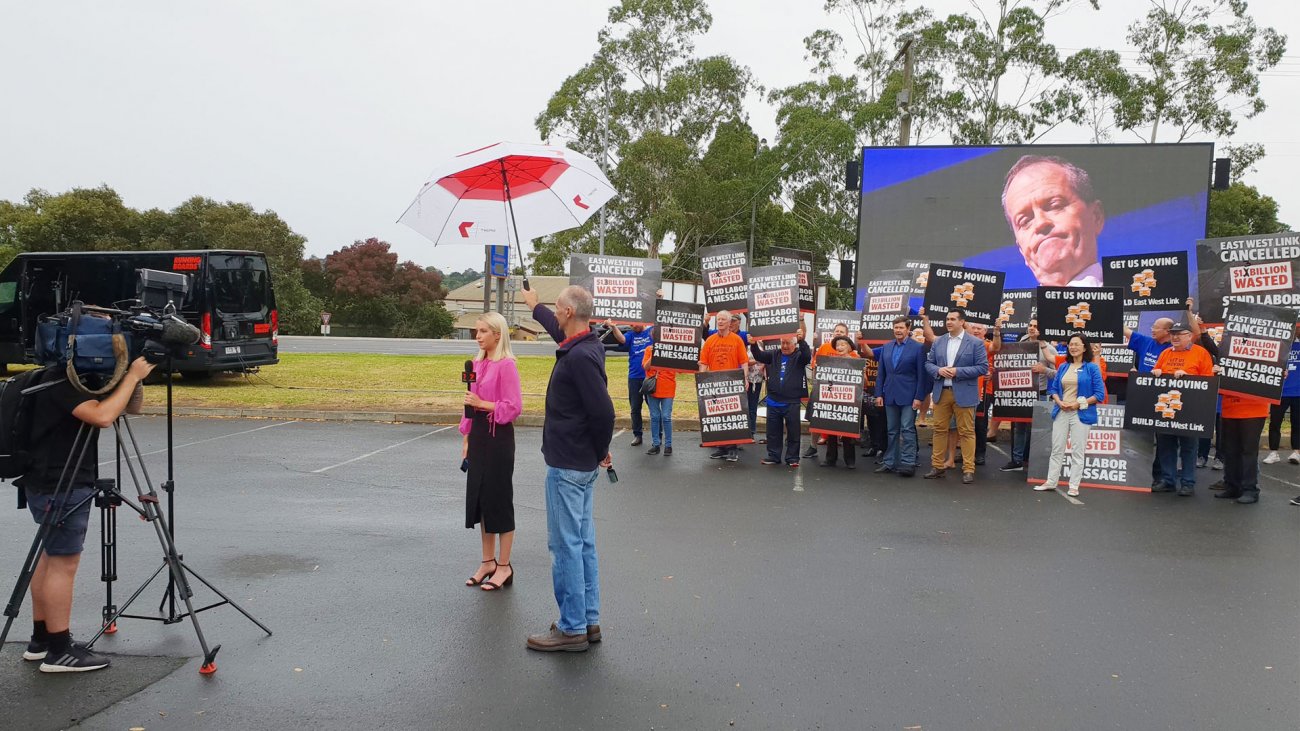 PROTEST DRAWS TV COVERAGE USING DIGITAL SCREEN 16