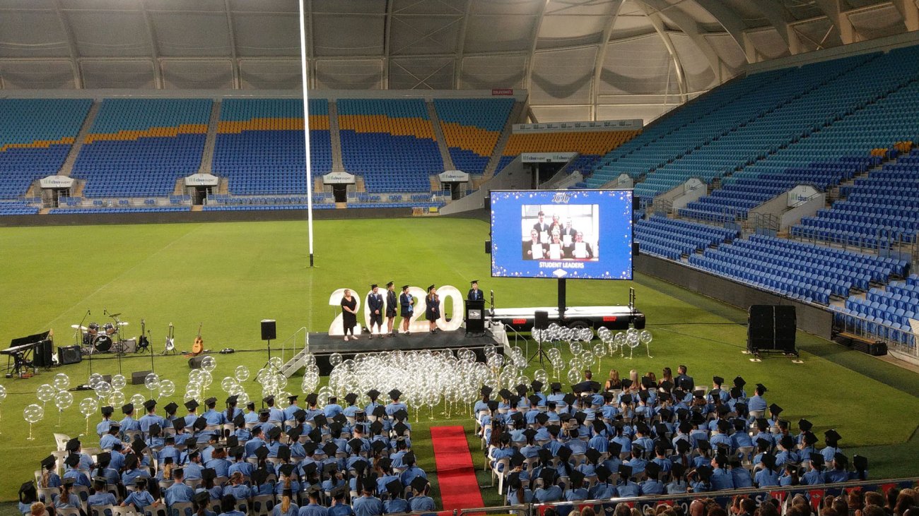 Robina State High uses digital screen 15 for 2020 graduation ceremony ...